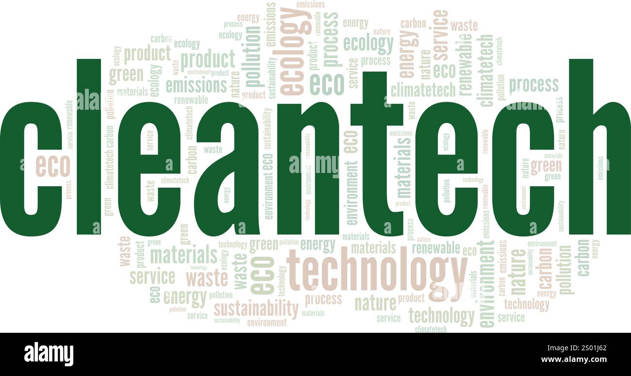 Cleantech word cloud conceptual design isolated on white background ...