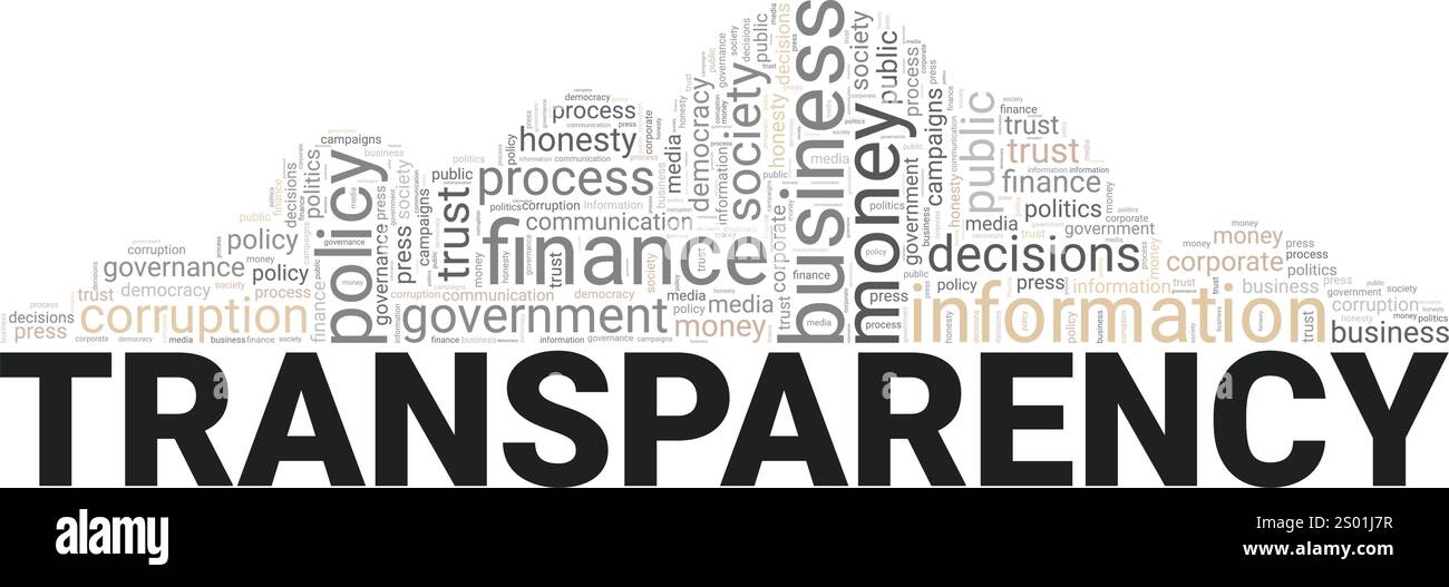 Transparency word cloud conceptual design isolated on white background ...