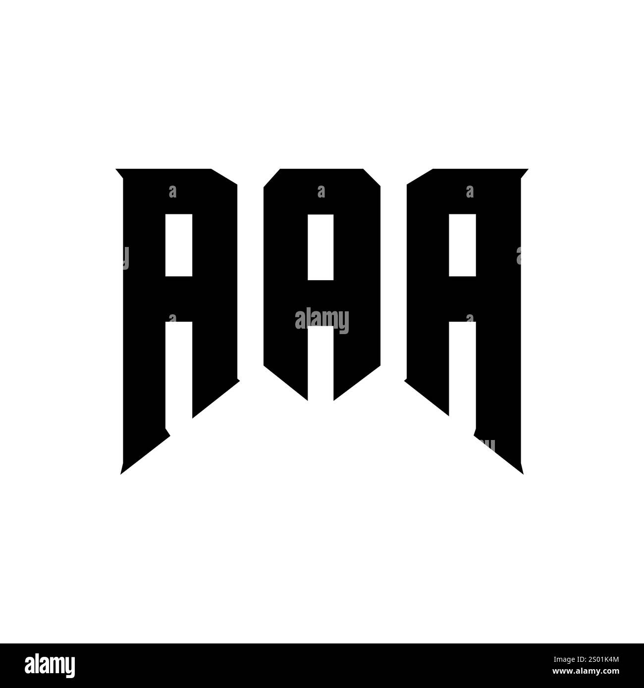 AAA letter logo design for technology company. AAA logo design black ...