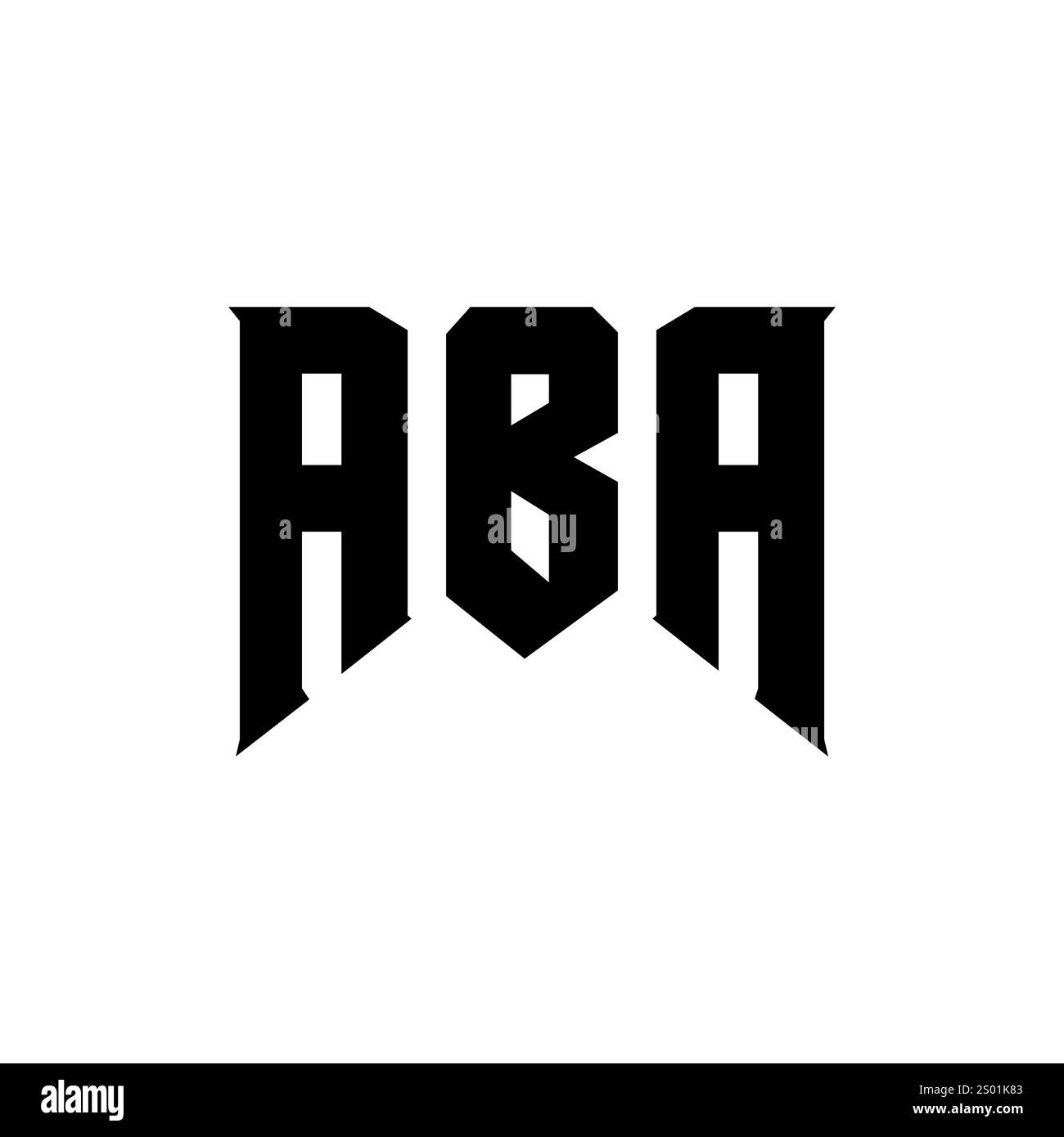 ABA letter logo design for technology company. ABA logo design black ...