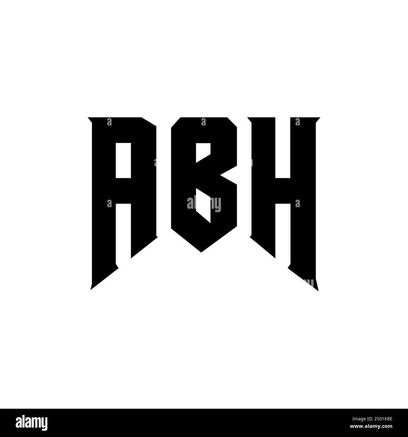 ABH letter logo design for technology company. ABH logo design black ...