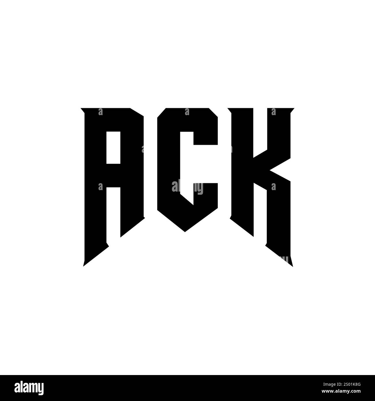 ACK letter logo design for technology company. ACK logo design black ...