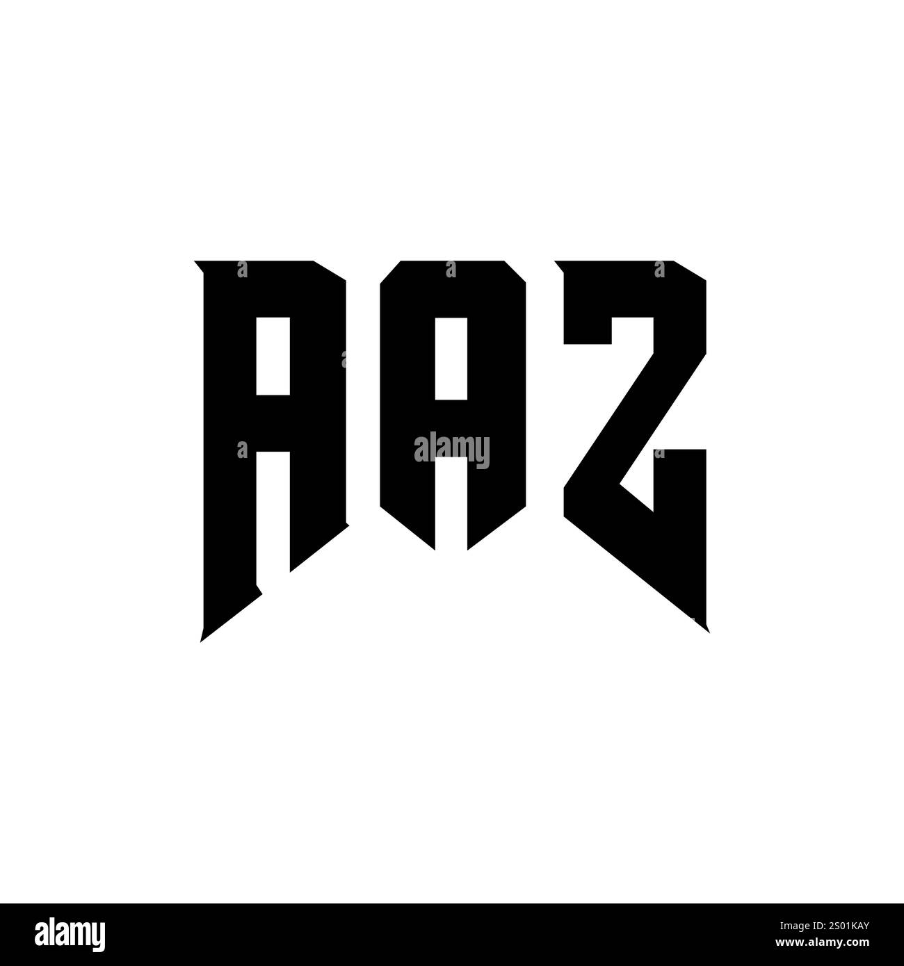 AAZ letter logo design for technology company. AAZ logo design black ...