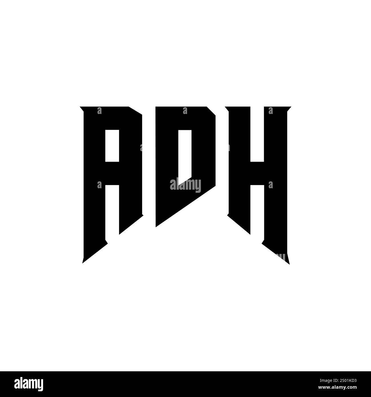 ADH letter logo design for technology company. ADH logo design black ...