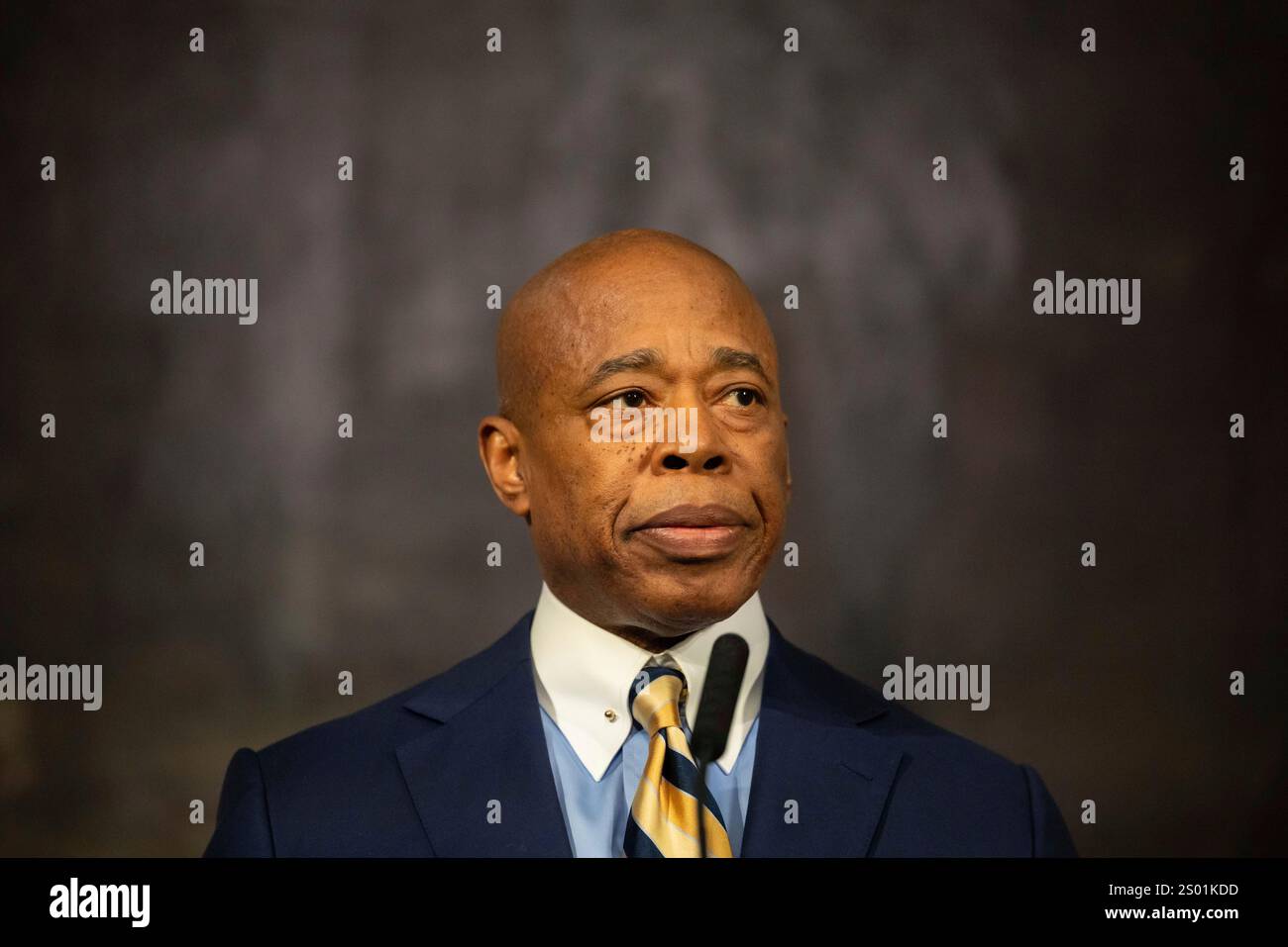 FILE - New York City Mayor Eric Adams speaks during a press conference ...