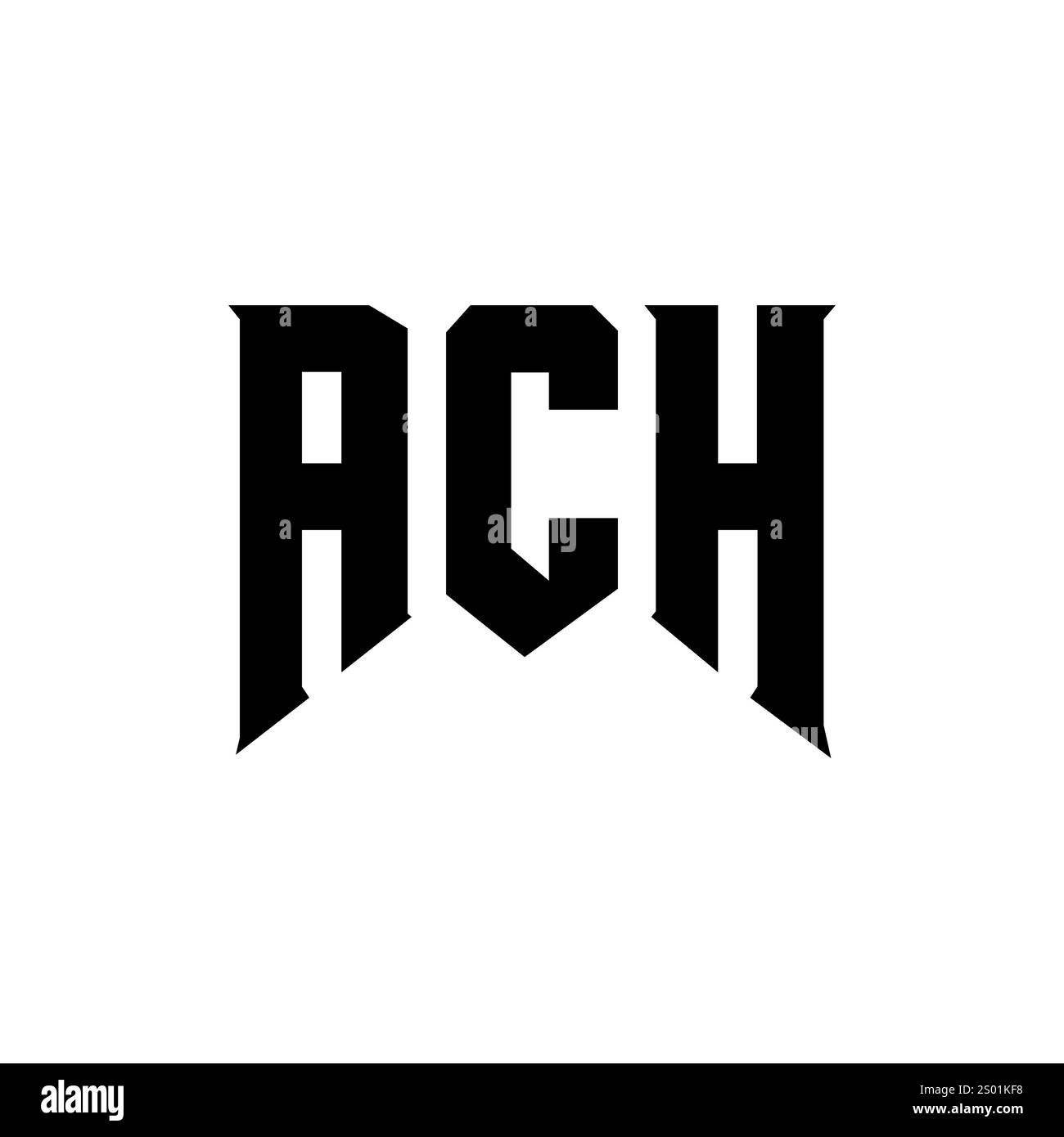 ACH letter logo design for technology company. ACH logo design black ...