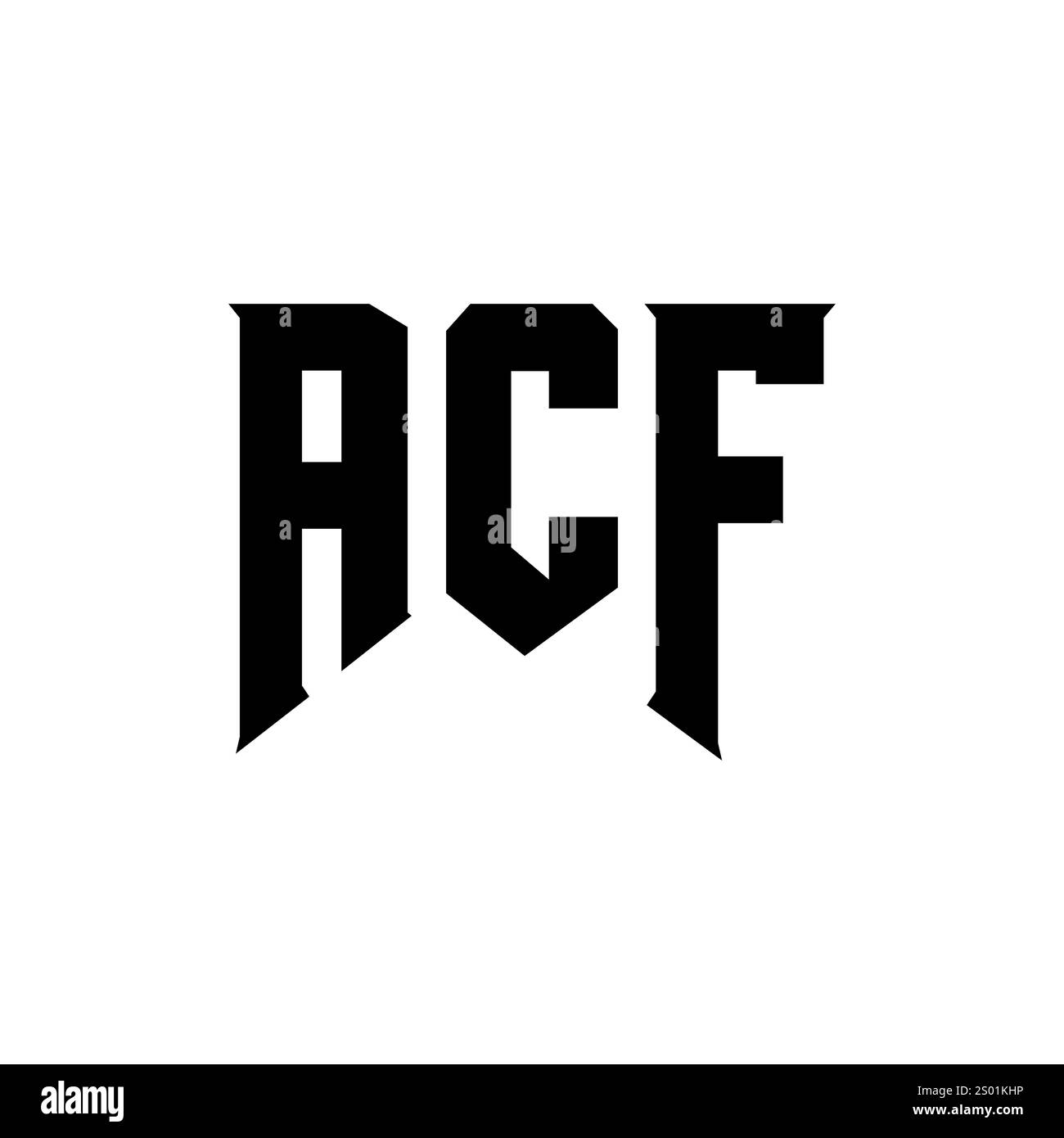 ACF letter logo design for technology company. ACF logo design black and white color combination ...
