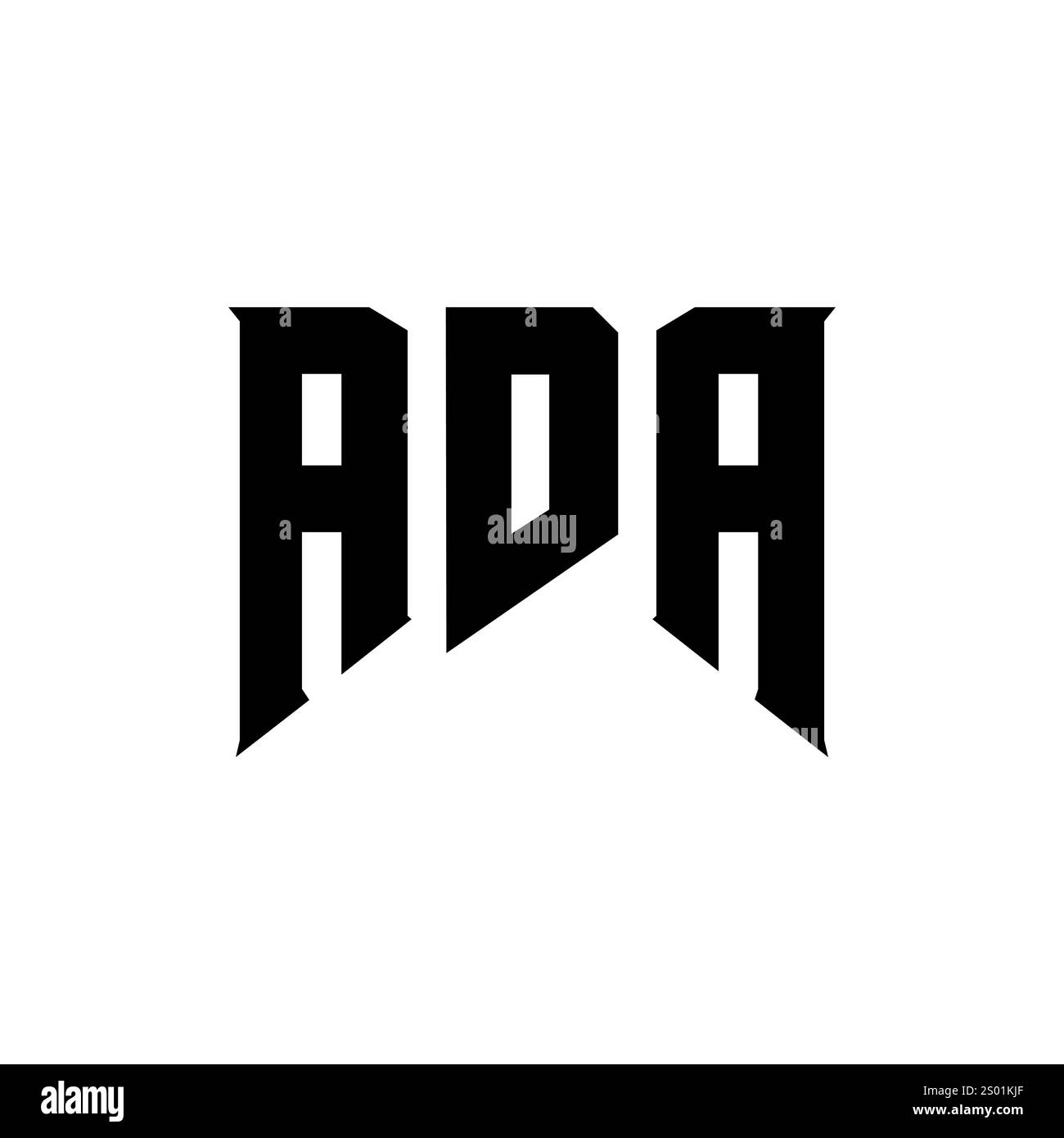 ADA letter logo design for technology company. ADA logo design black ...