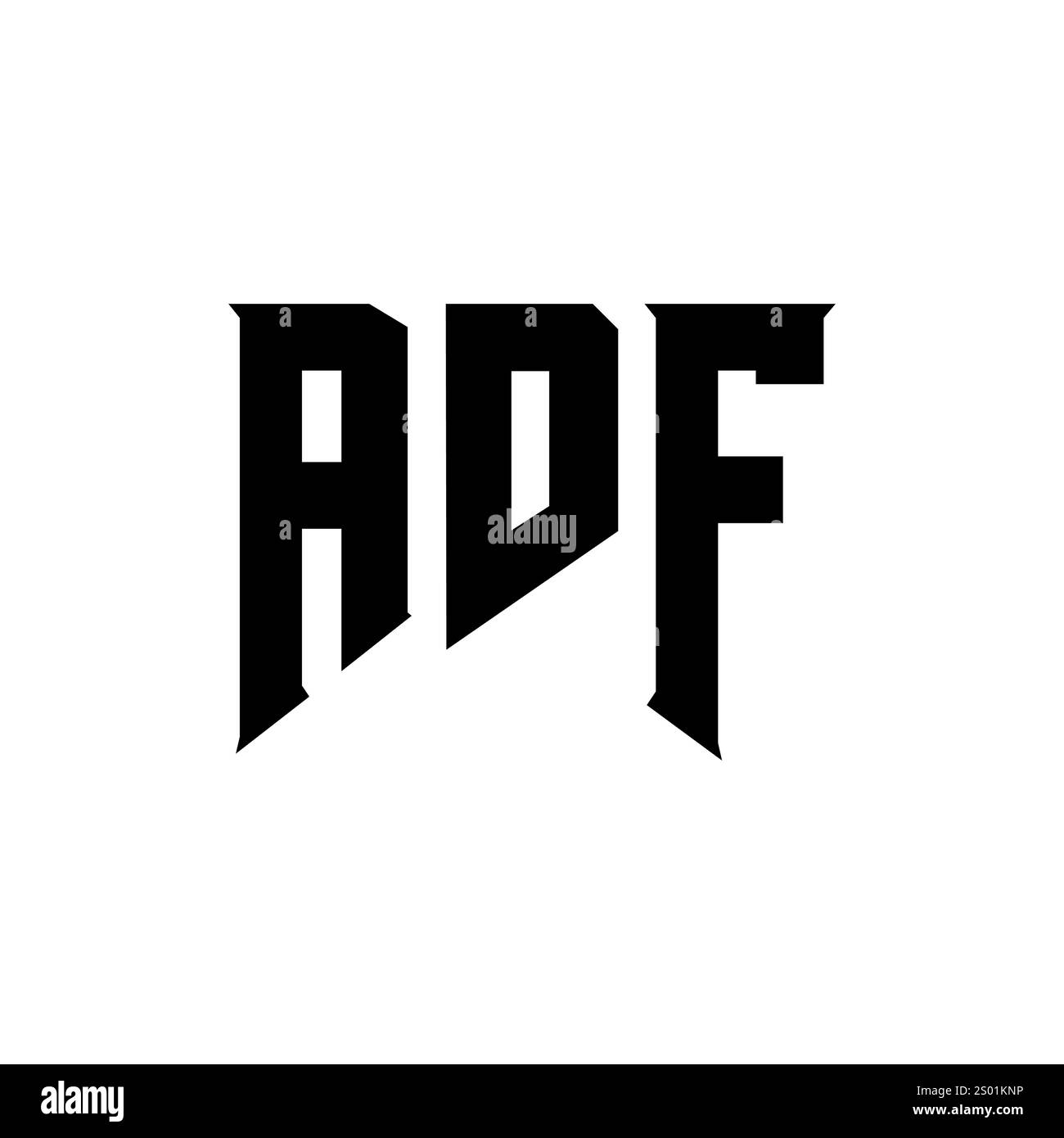 ADF letter logo design for technology company. ADF logo design black and white color combination ...