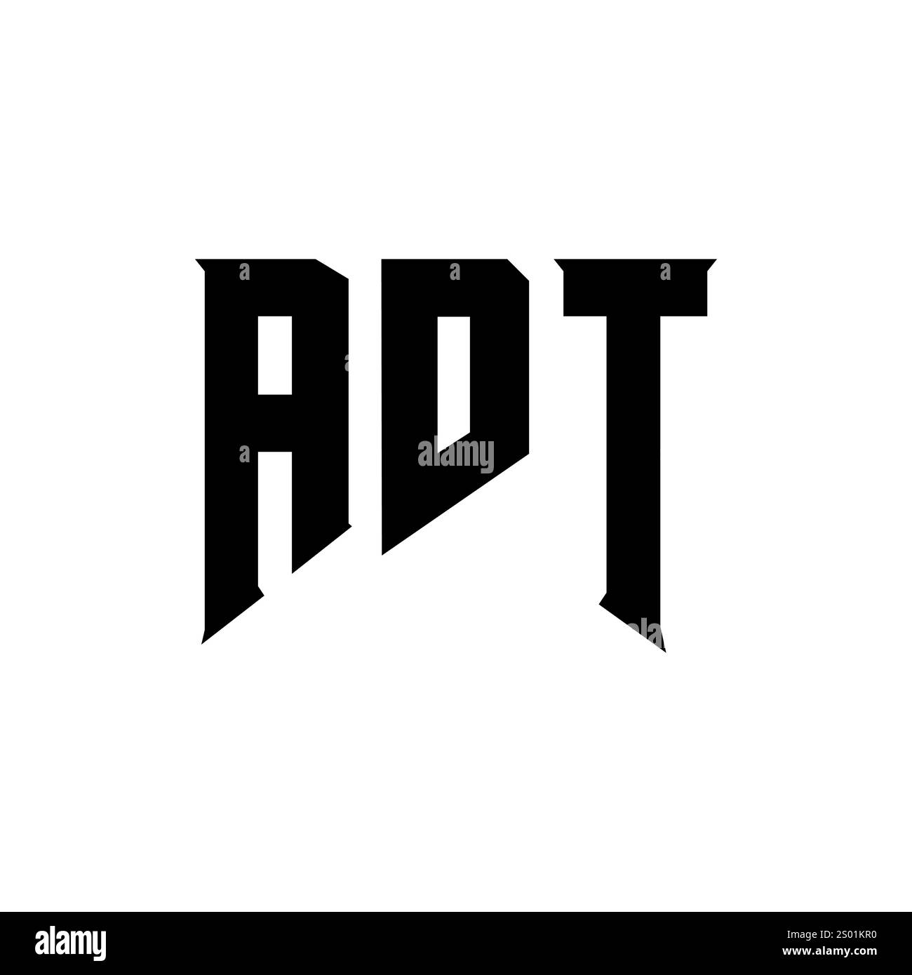 ADT letter logo design for technology company. ADT logo design black and white color combination ...