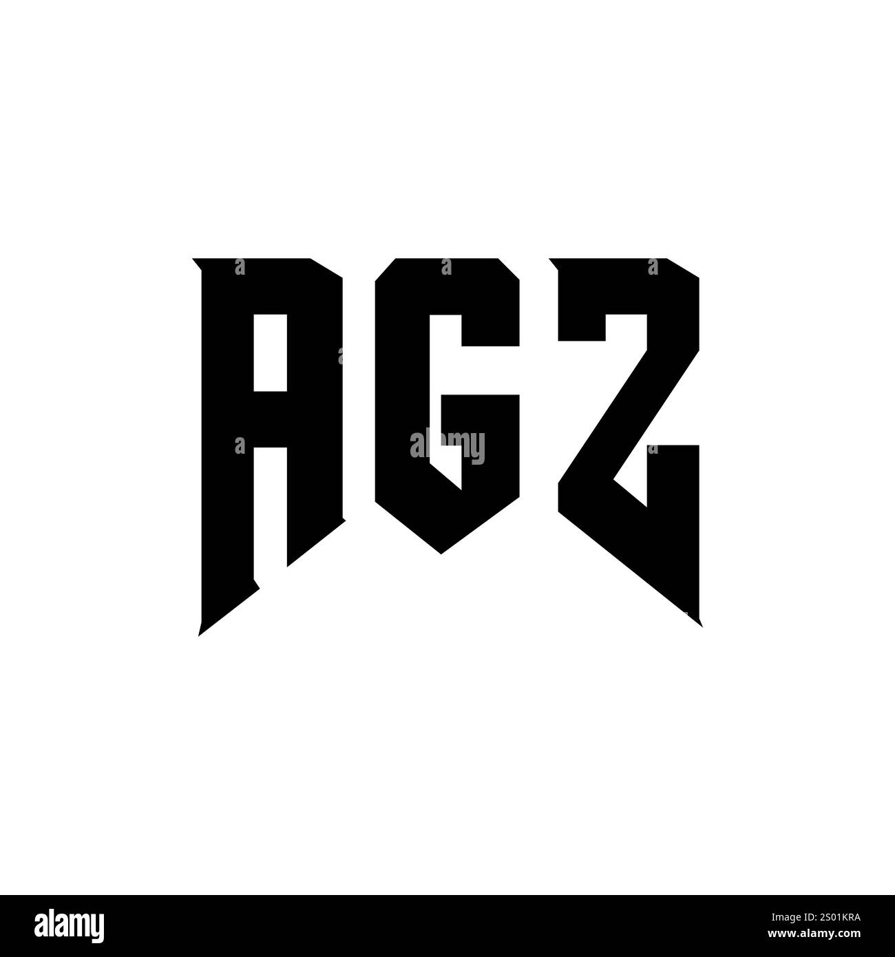 AGZ letter logo design for technology company. AGZ logo design black ...