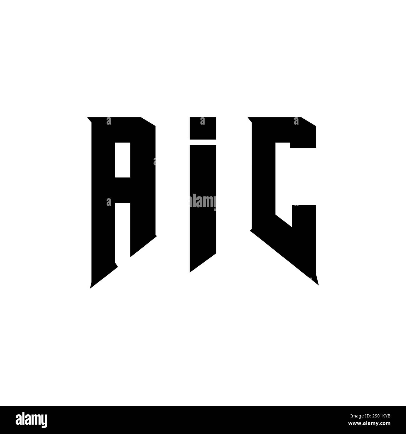 AIC letter logo design for technology company. AIC logo design black ...