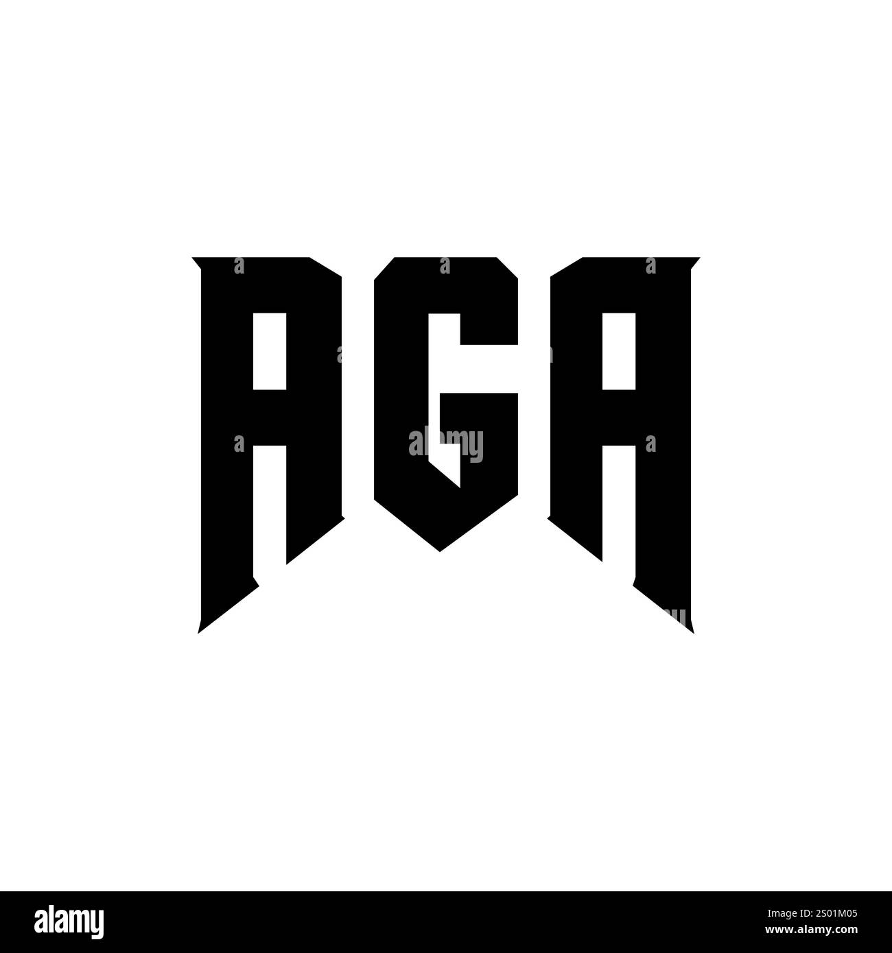 AGA letter logo design for technology company. AGA logo design black ...
