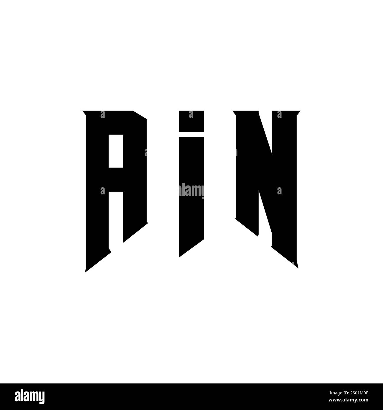 AIN letter logo design for technology company. AIN logo design black ...