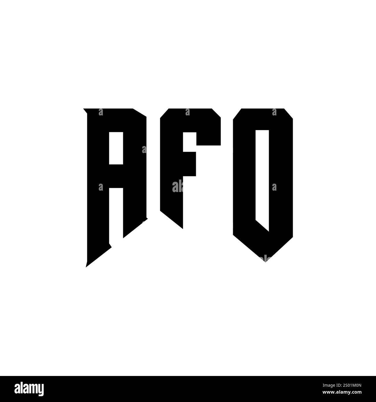 AFO letter logo design for technology company. AFO logo design black ...
