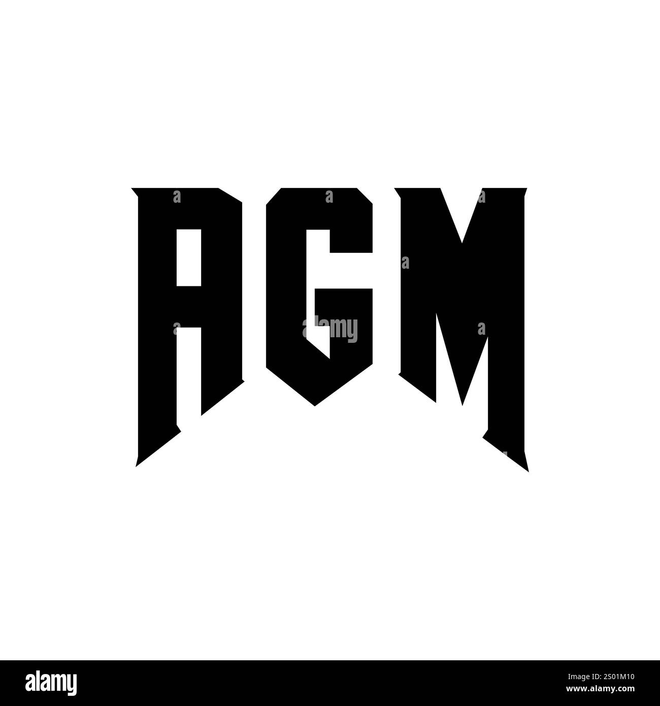 AGM letter logo design for technology company. AGM logo design black ...