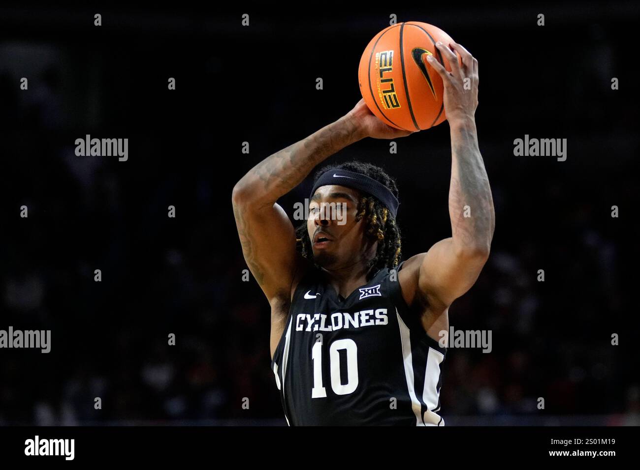 Iowa State guard Keshon Gilbert catches a pass during the first half of ...