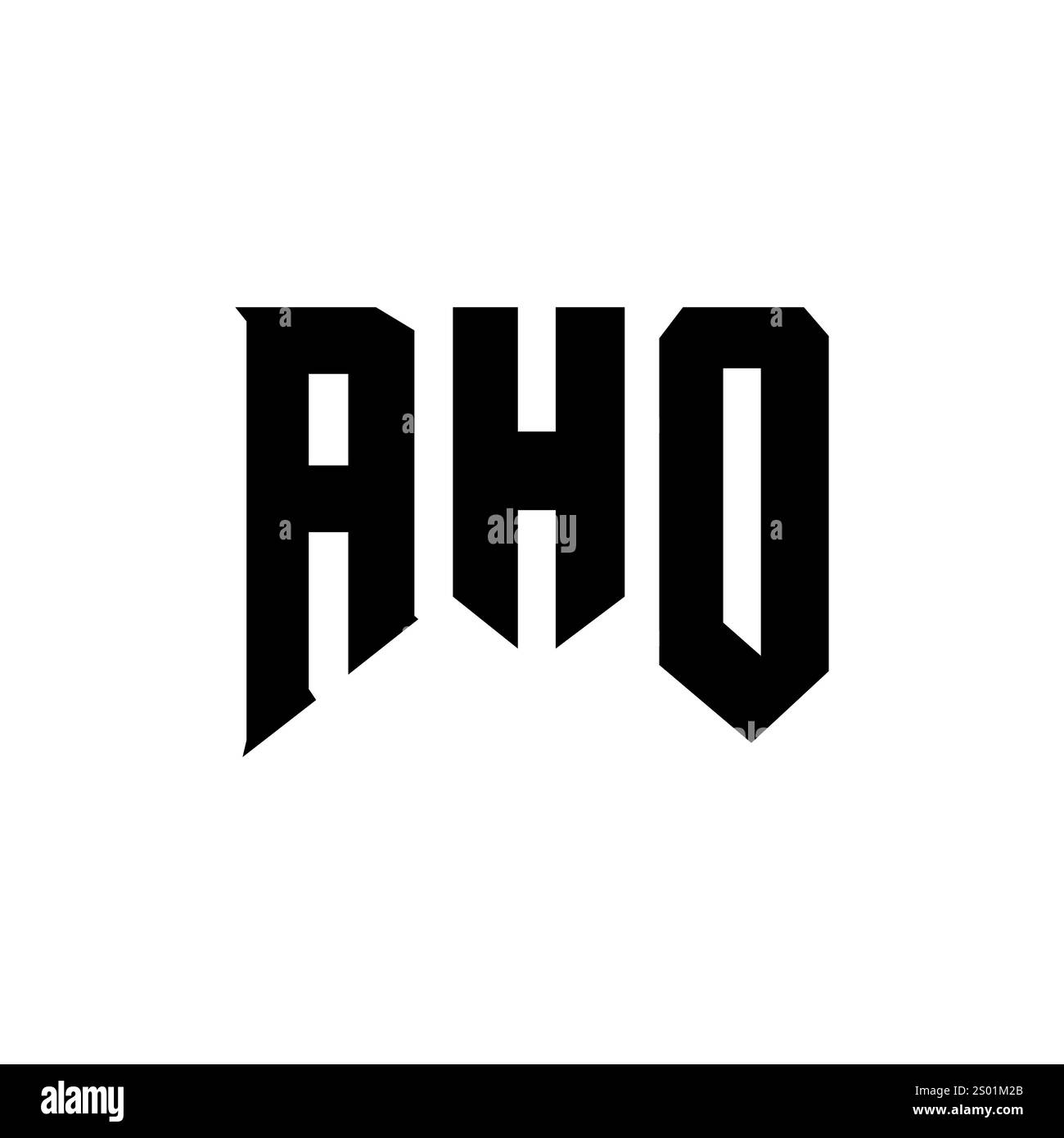 AHO letter logo design for technology company. AHO logo design black ...