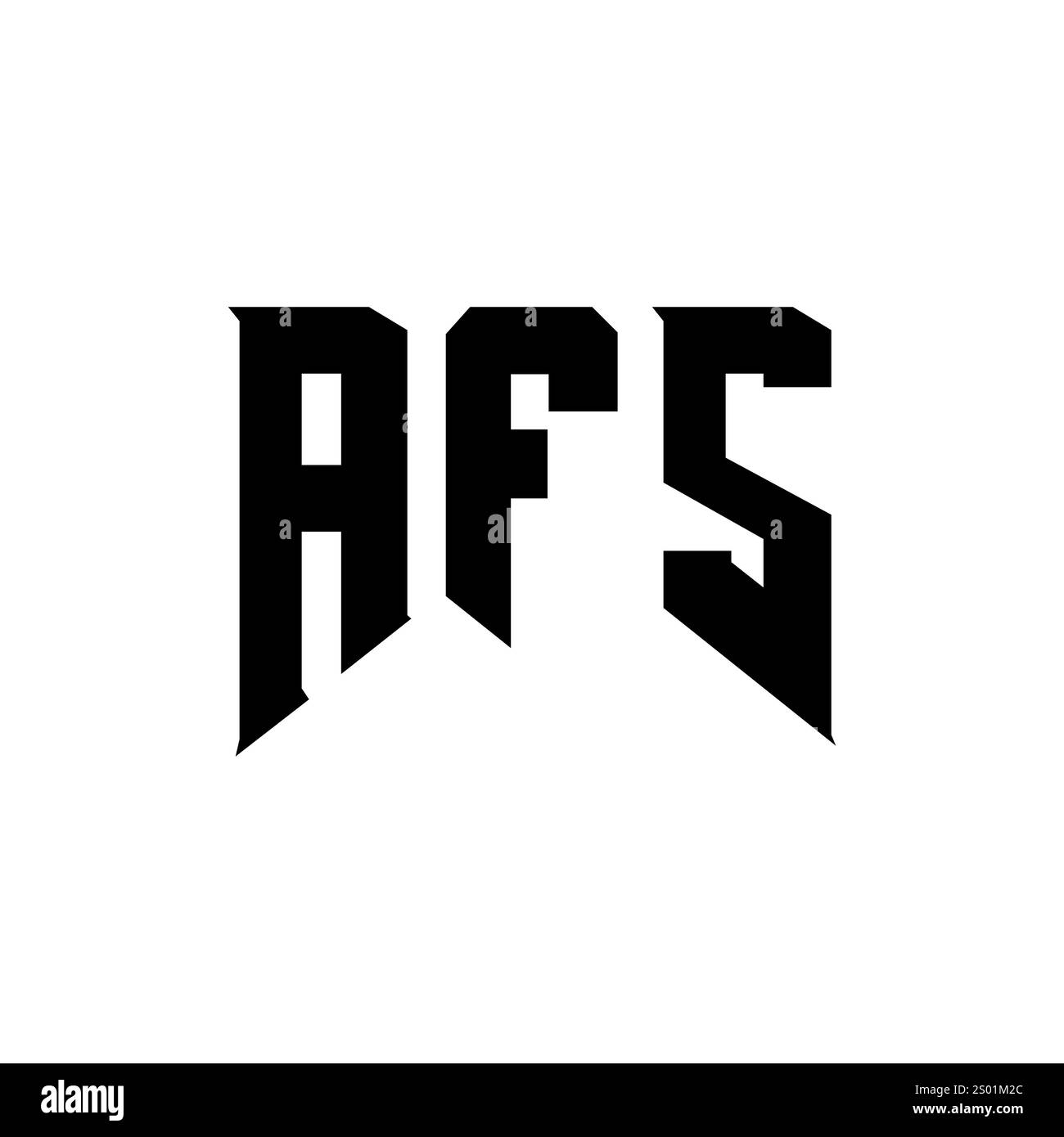 AFS letter logo design for technology company. AFS logo design black and white color combination ...
