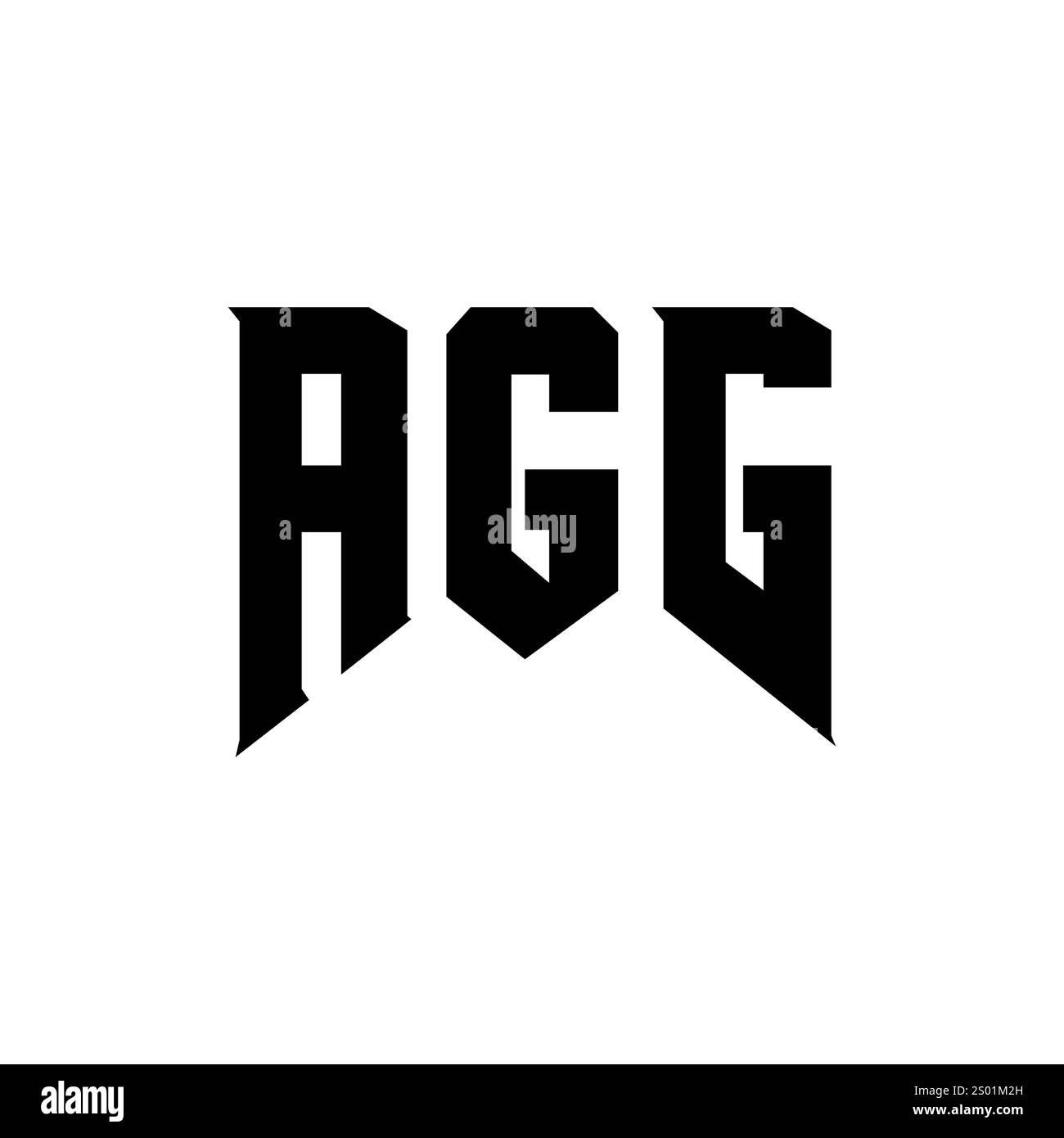 AGG letter logo design for technology company. AGG logo design black ...