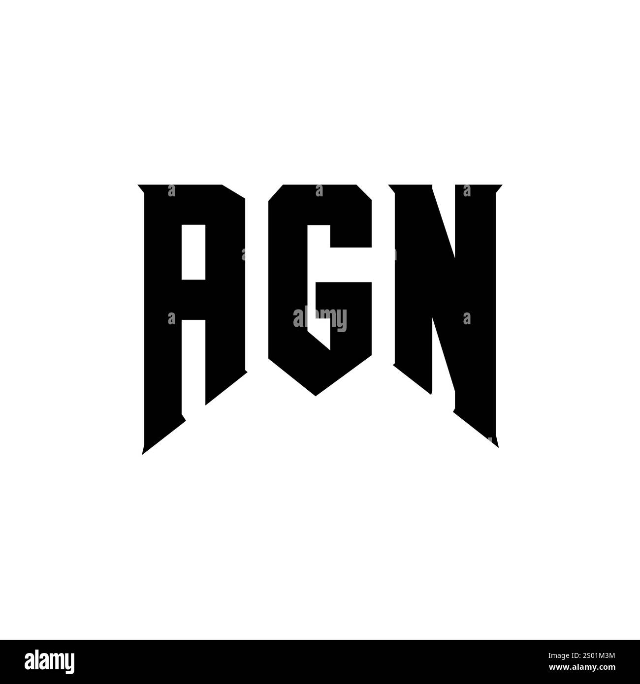 AGN letter logo design for technology company. AGN logo design black ...