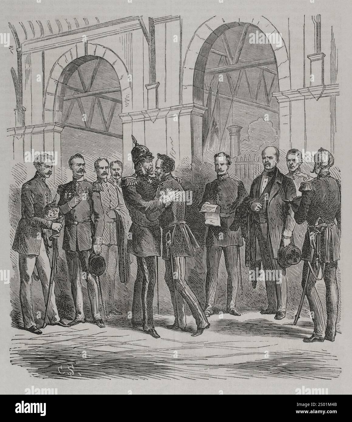 Franco-Prussian War (1870-1871). King William I arriving from Ems, at ...