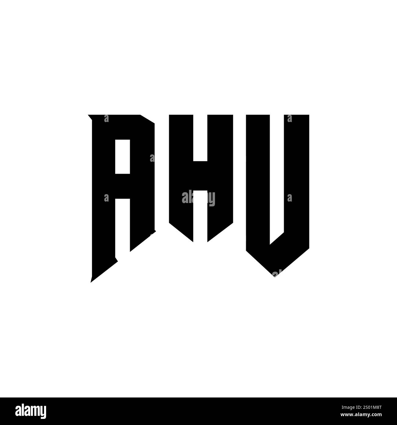 AHU letter logo design for technology company. AHU logo design black ...