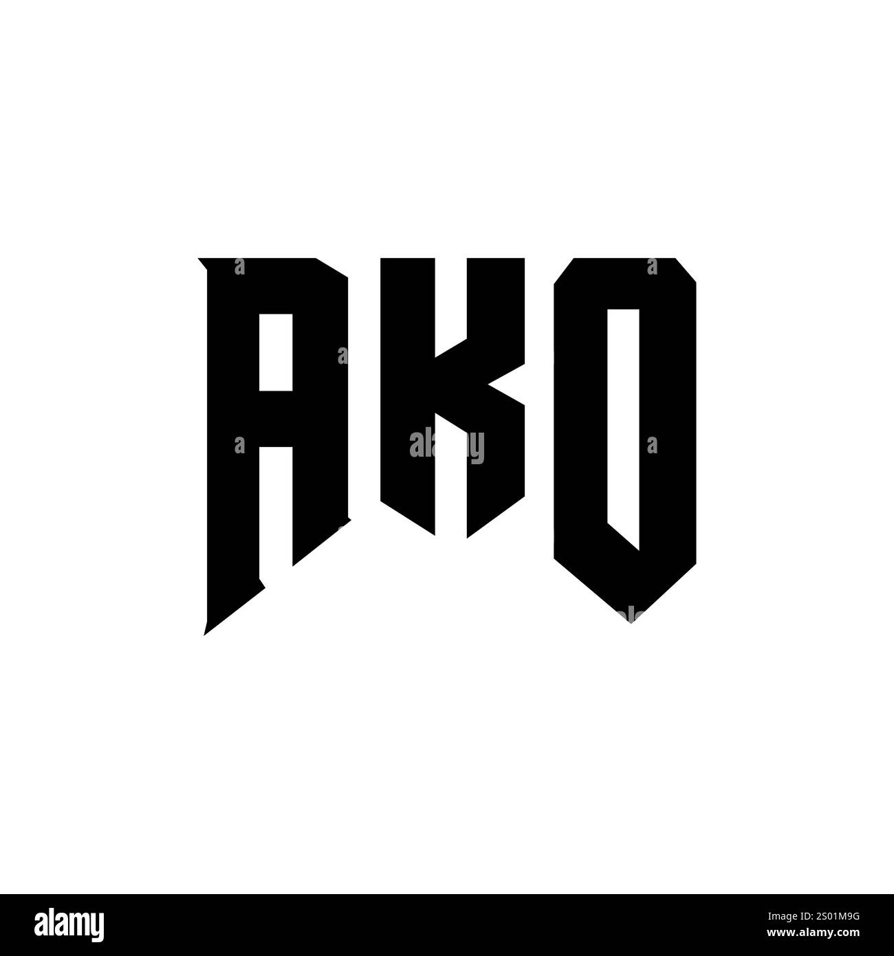 AKO letter logo design for technology company. AKO logo design black ...