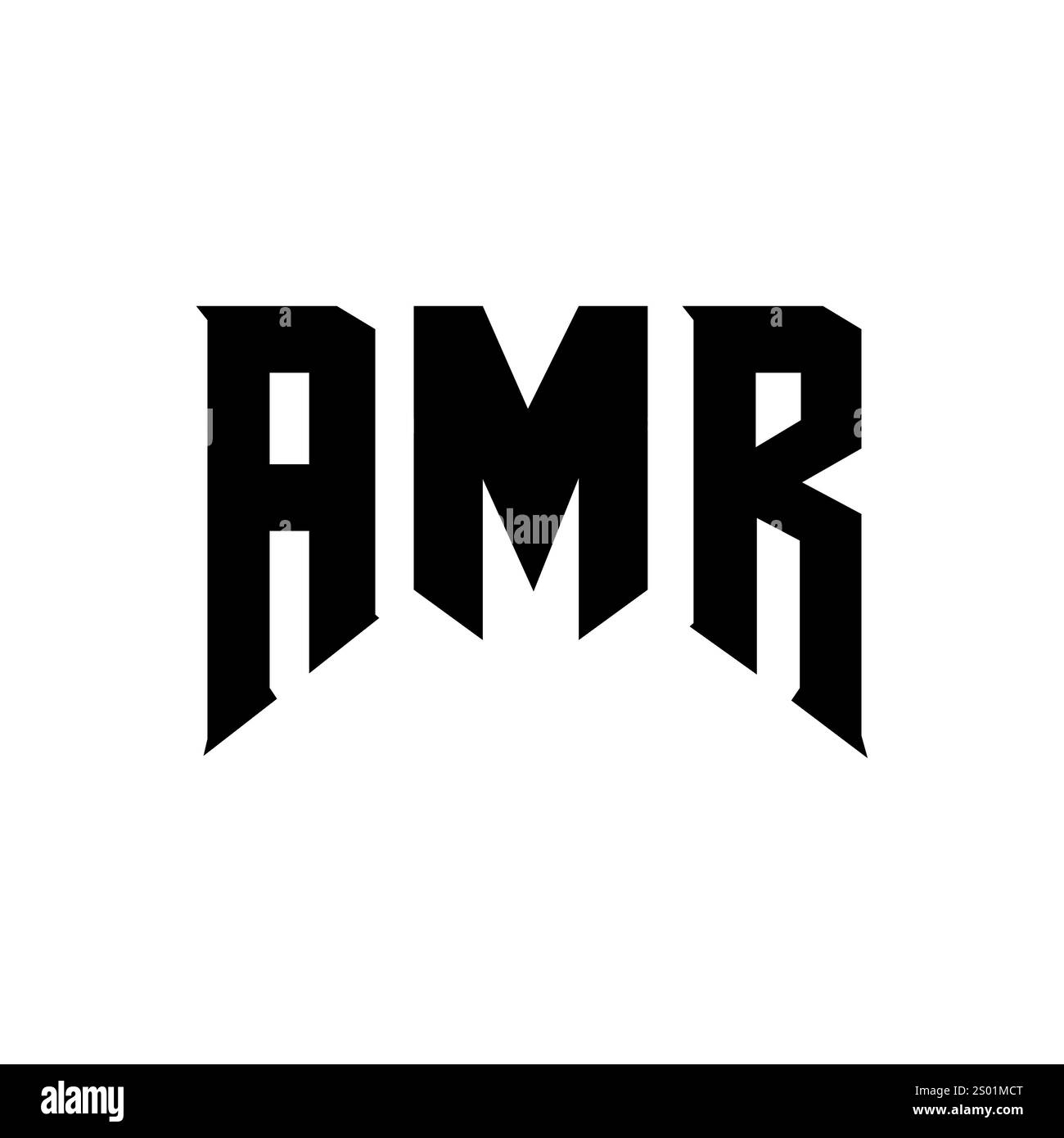 AMR letter logo design for technology company. AMR logo design black and white color combination ...