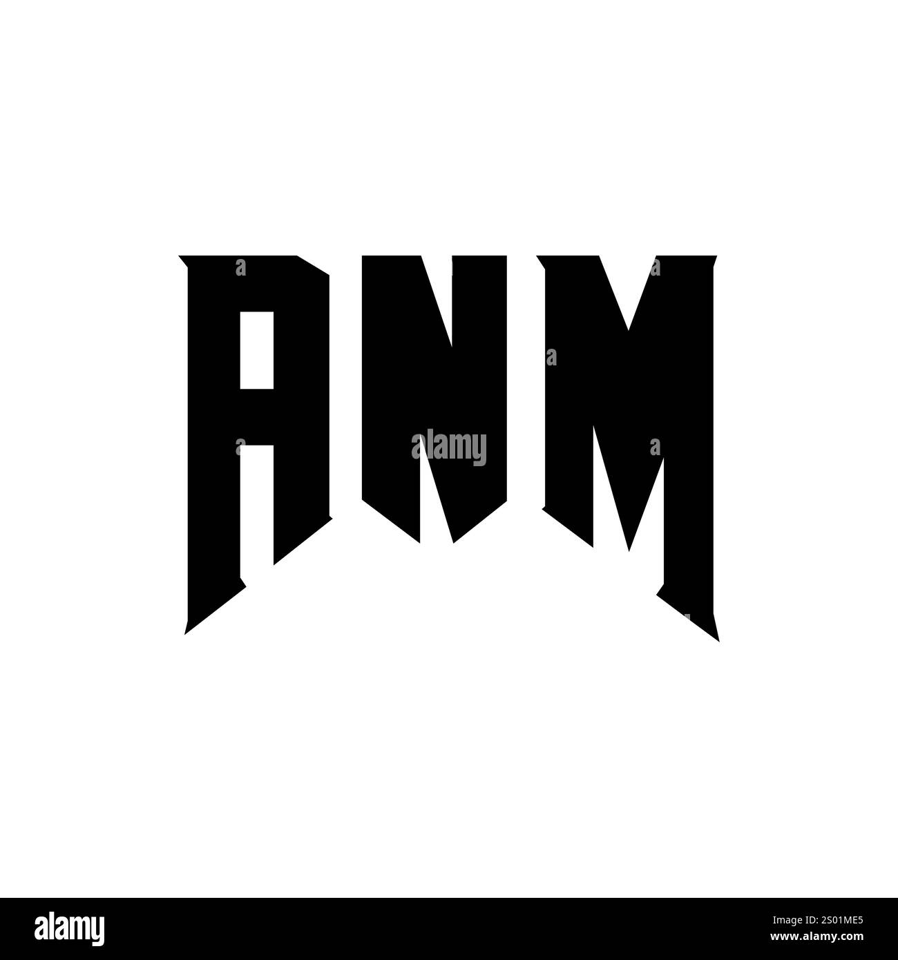 ANM letter logo design for technology company. ANM logo design black ...