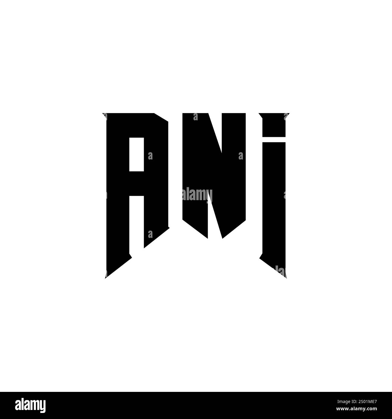 ANI letter logo design for technology company. ANI logo design black ...