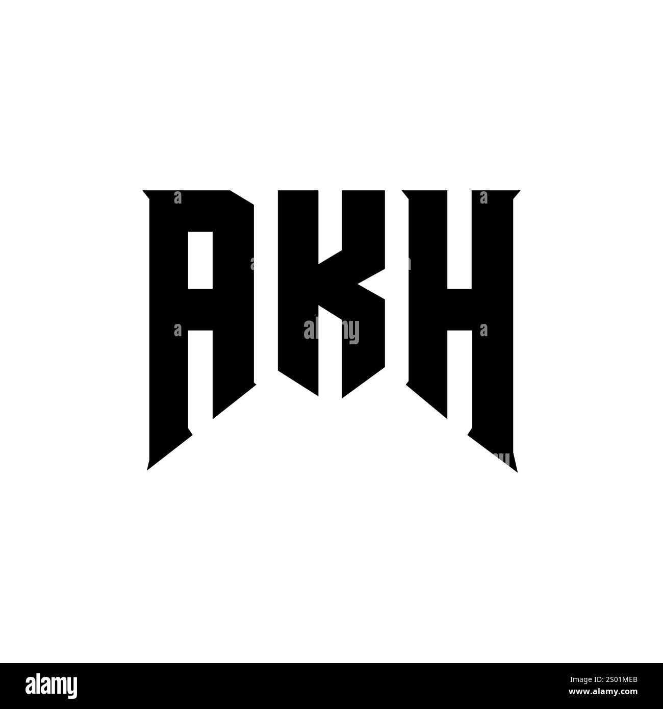 AKH letter logo design for technology company. AKH logo design black ...