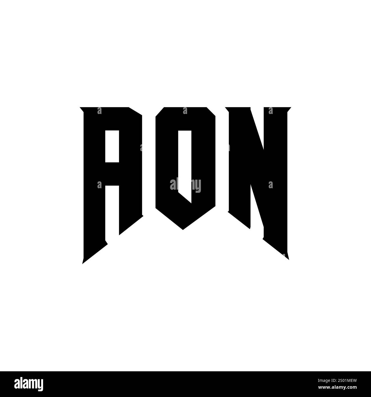 AON letter logo design for technology company. AON logo design black ...