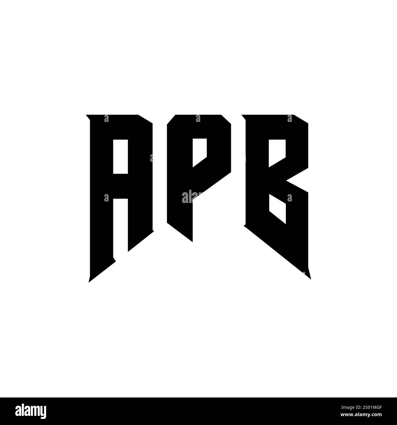 APB letter logo design for technology company. APB logo design black ...