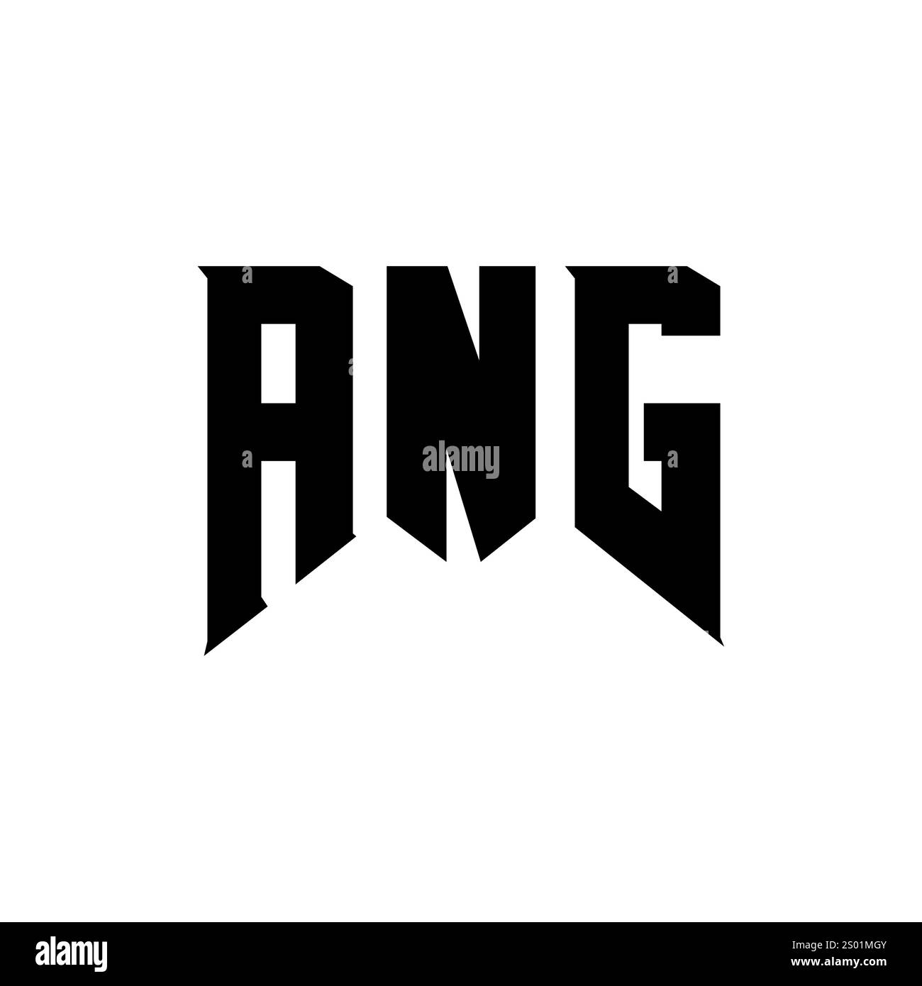 ANG letter logo design for technology company. ANG logo design black ...