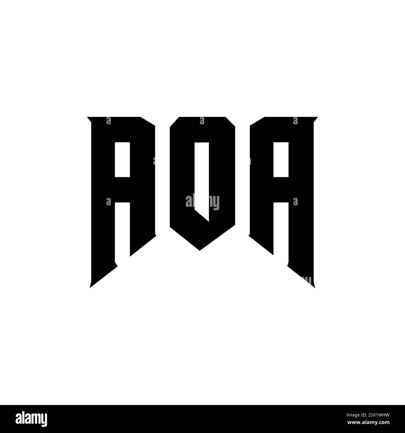 AOA letter logo design for technology company. AOA logo design black and white color combination ...