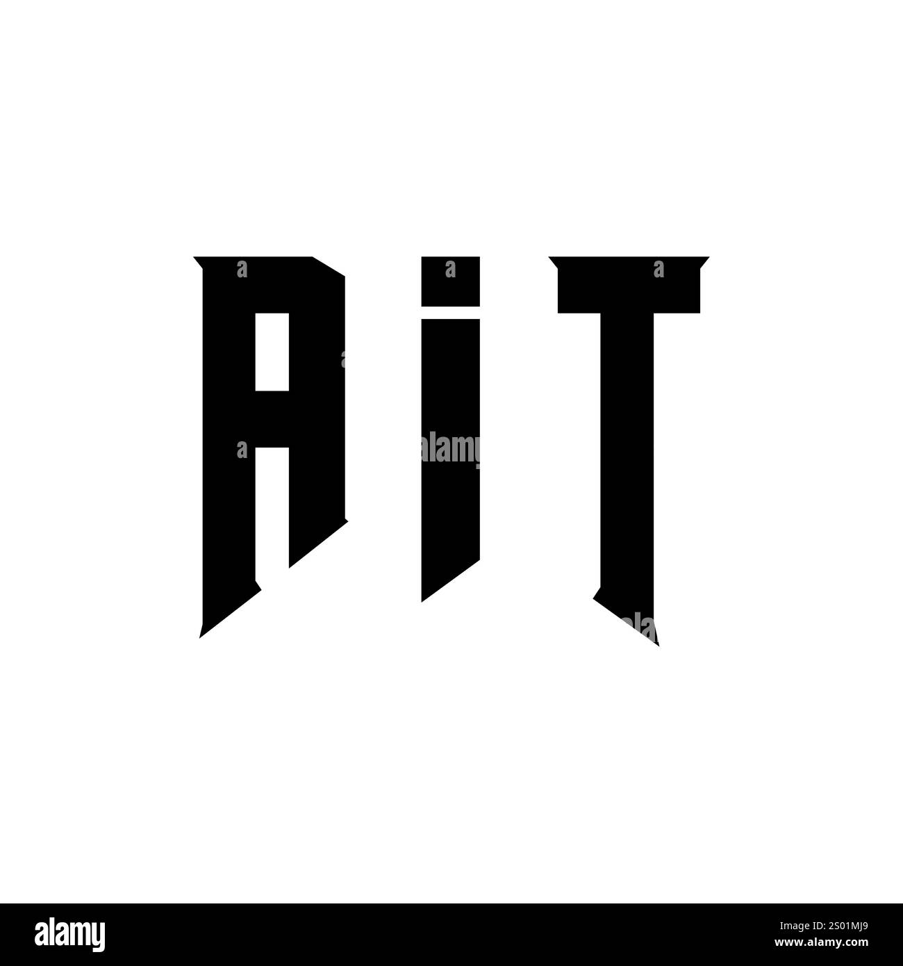 AIT letter logo design for technology company. AIT logo design black ...