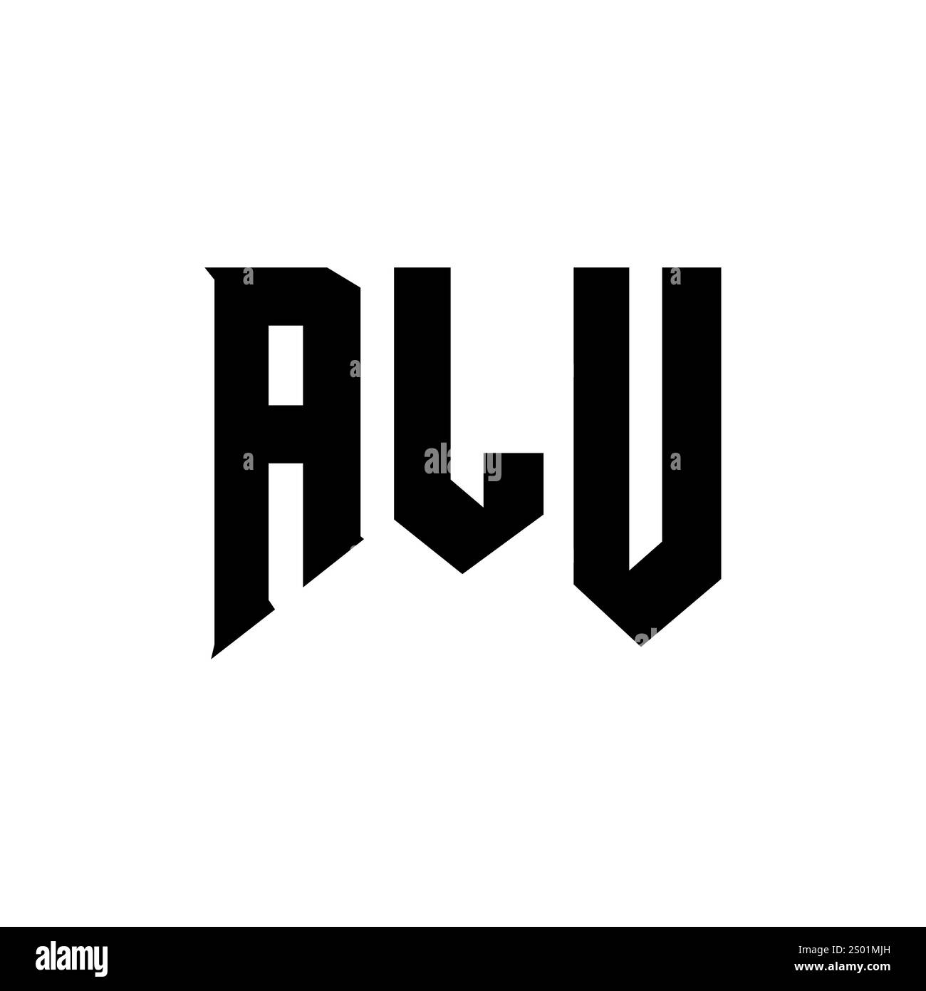 ALU letter logo design for technology company. ALU logo design black ...