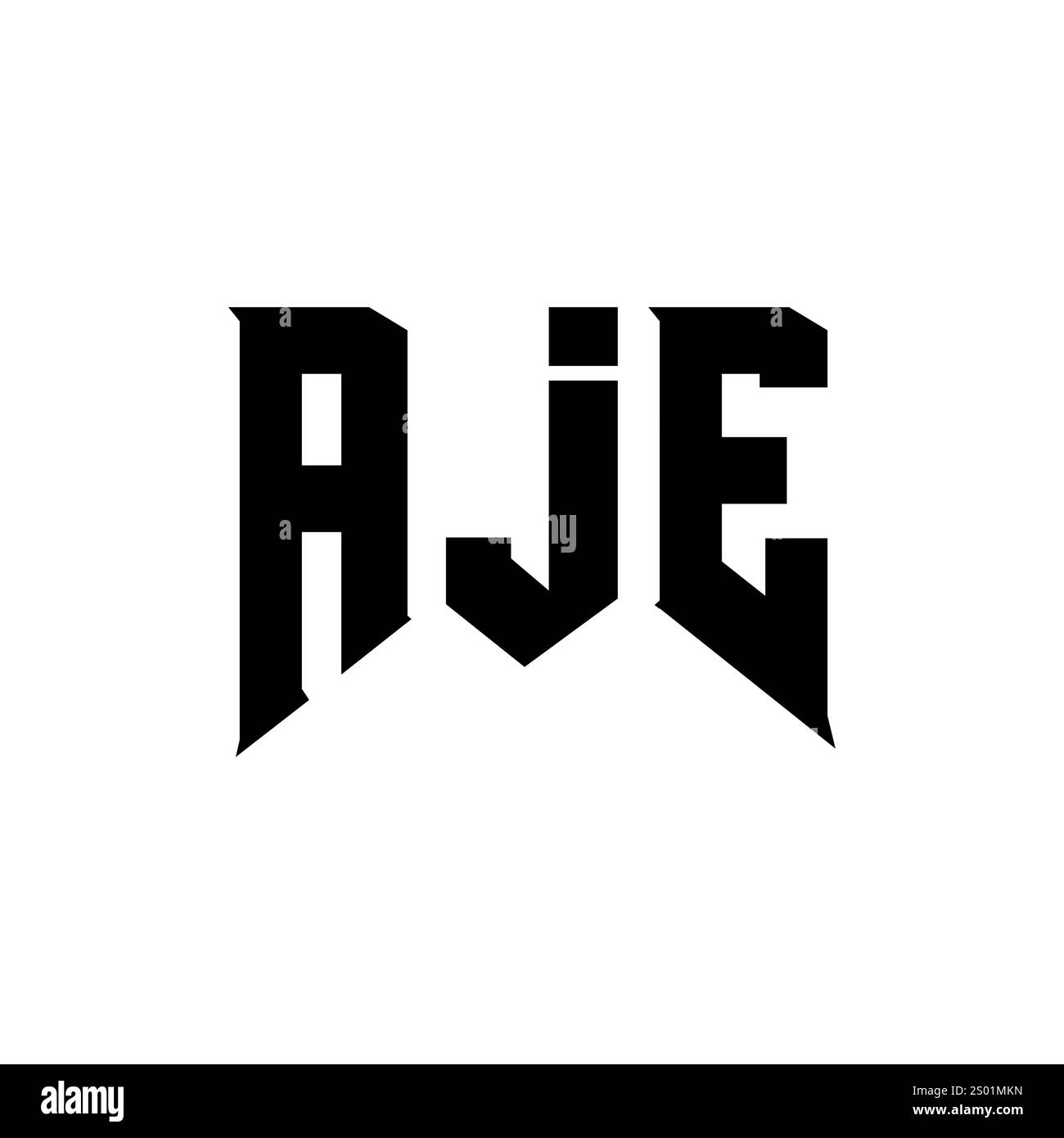 AJE letter logo design for technology company. AJE logo design black ...