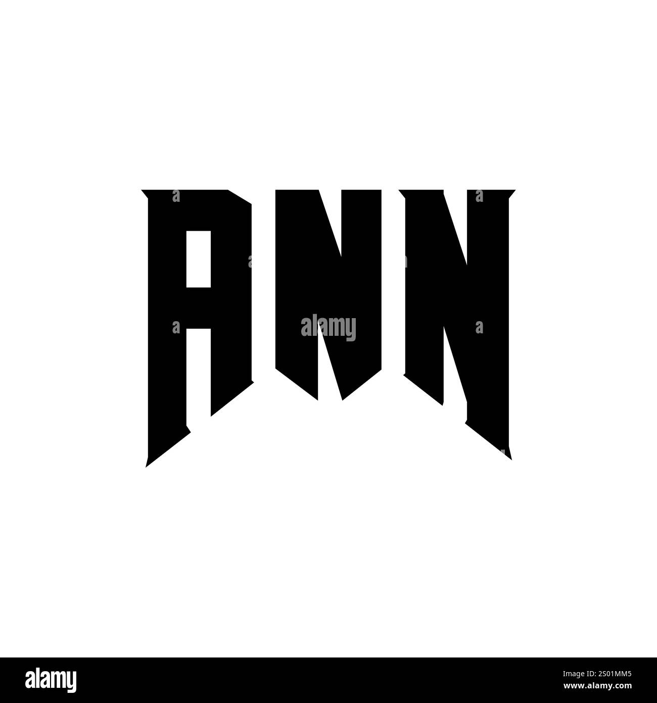 ANN letter logo design for technology company. ANN logo design black ...