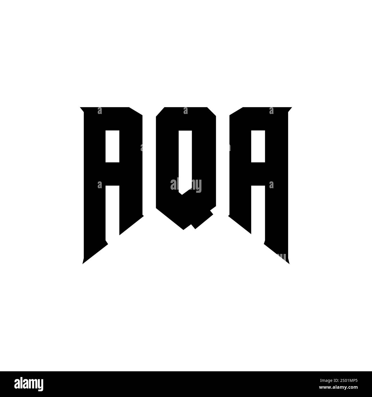 AQA letter logo design for technology company. AQA logo design black ...