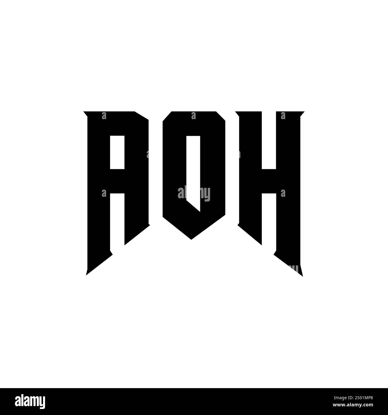 AOH letter logo design for technology company. AOH logo design black ...