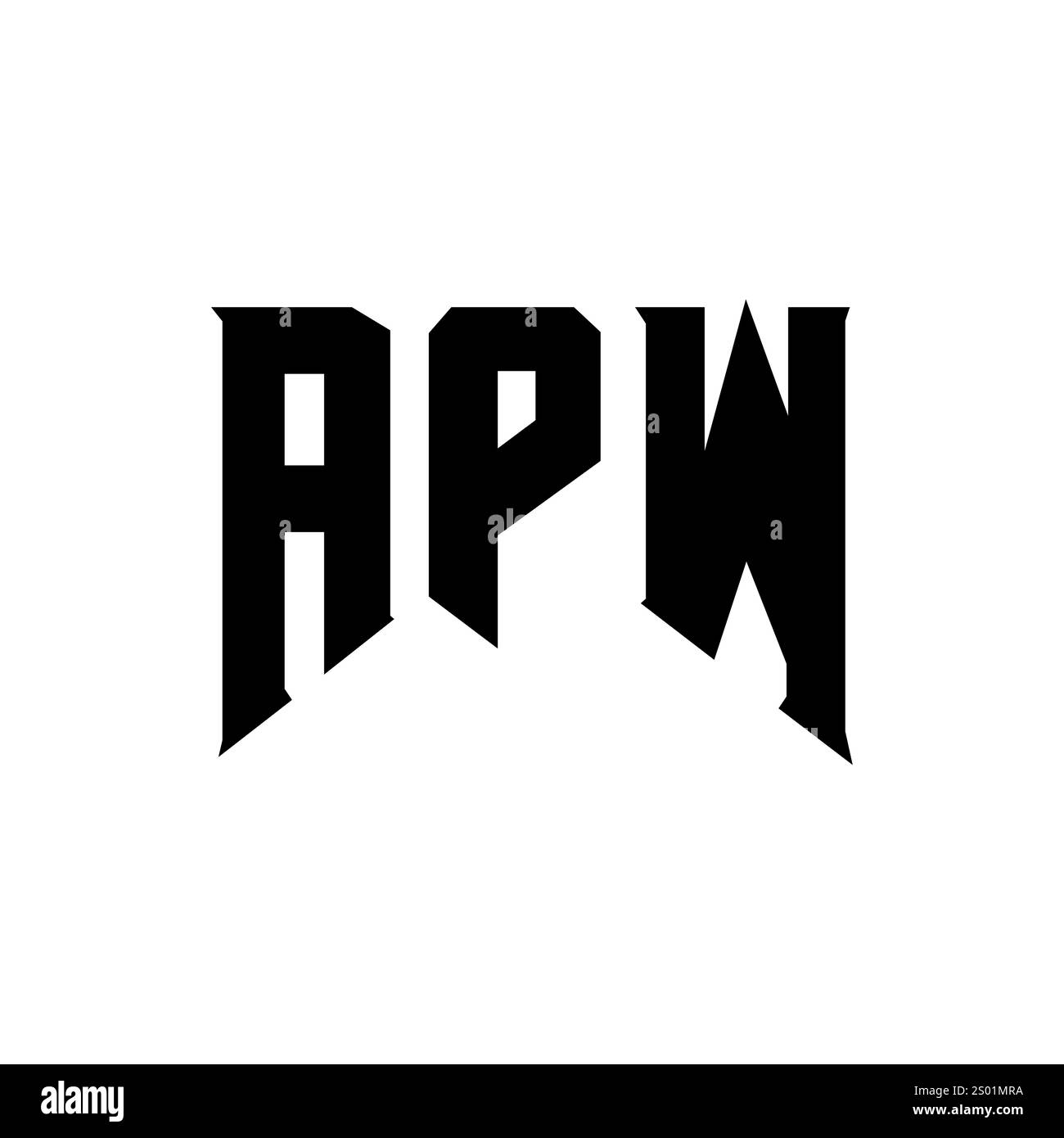 APW letter logo design for technology company. APW logo design black ...