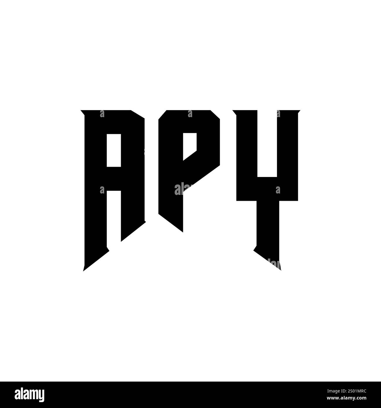 APY letter logo design for technology company. APY logo design black ...