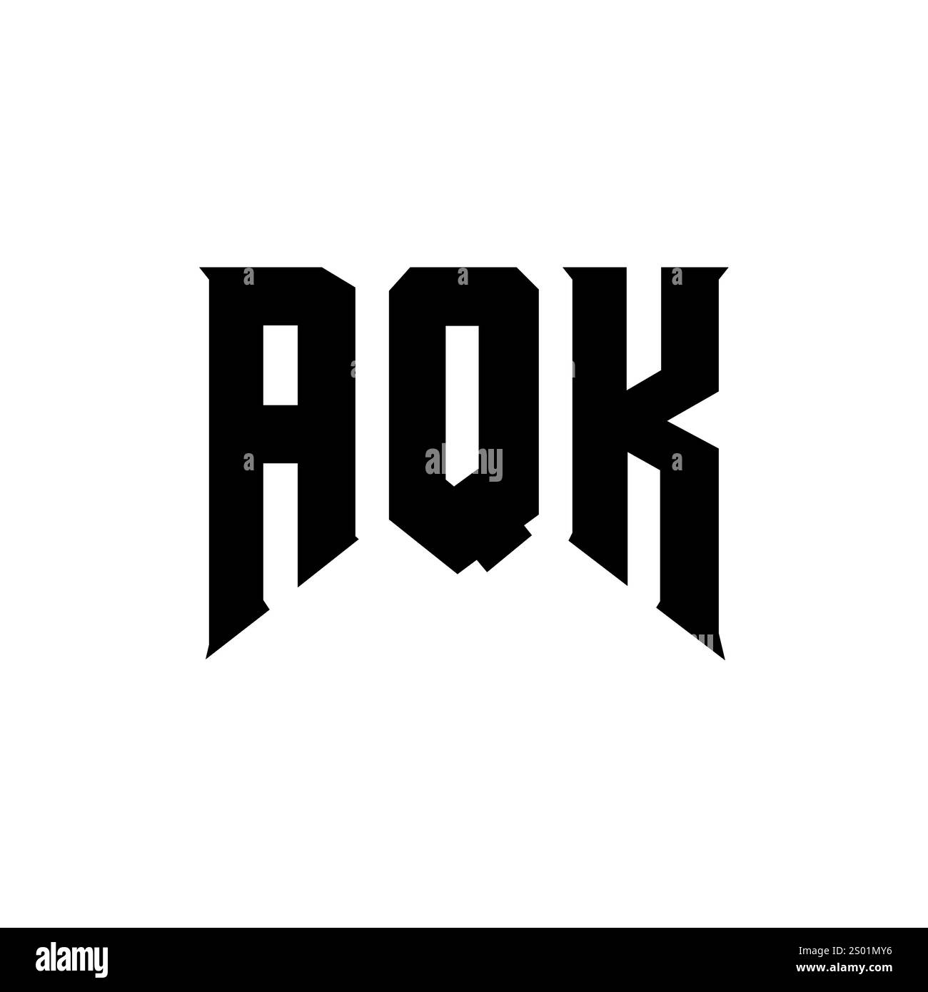 Aqk logo design Stock Vector Images - Alamy