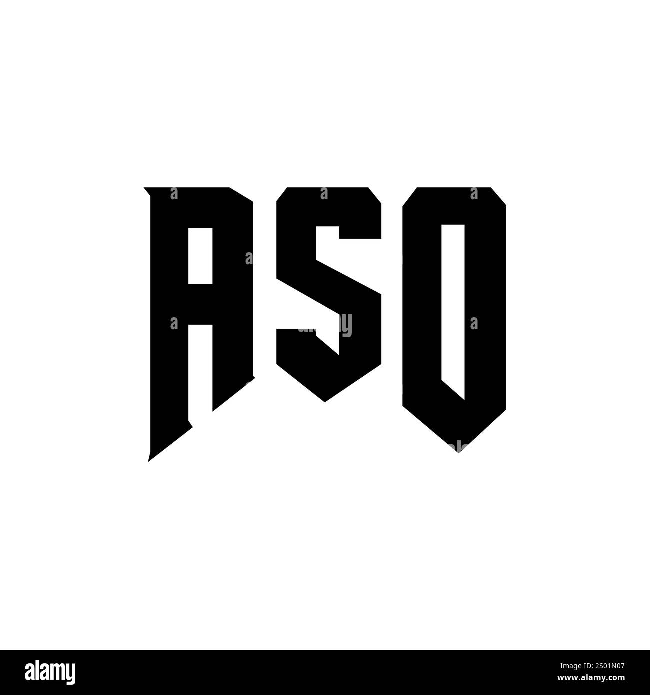 ASO letter logo design for technology company. ASO logo design black ...