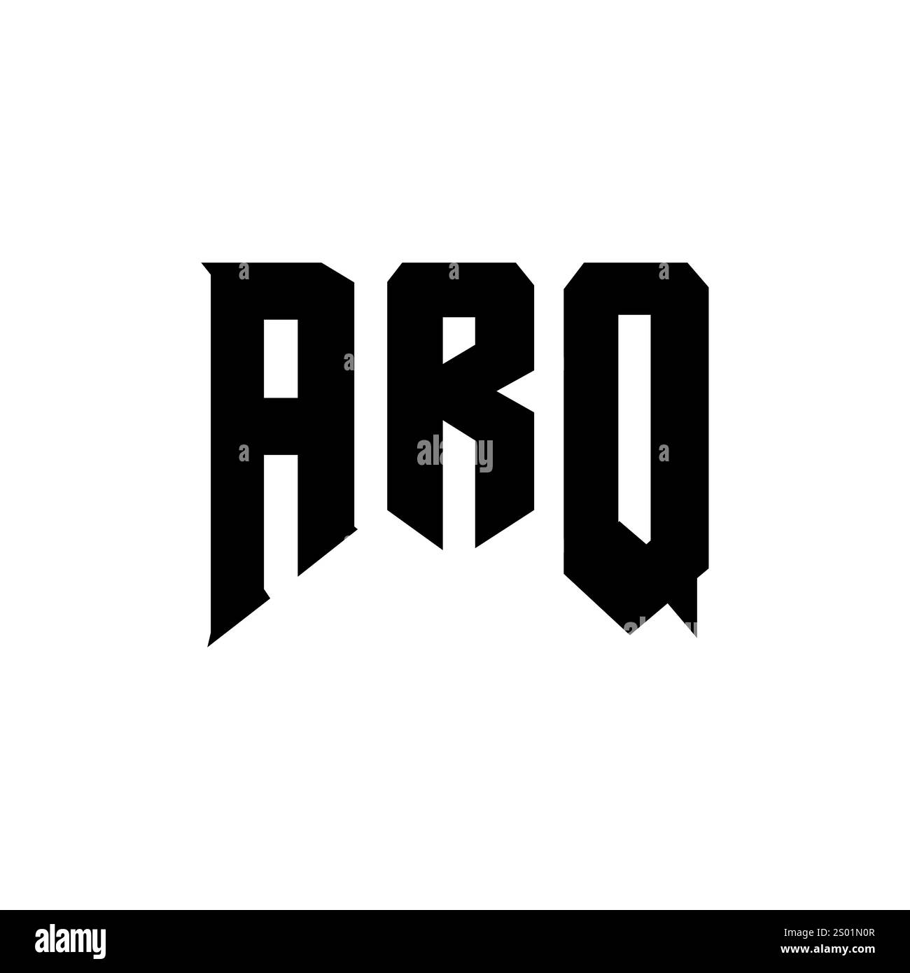 ARQ letter logo design for technology company. ARQ logo design black ...