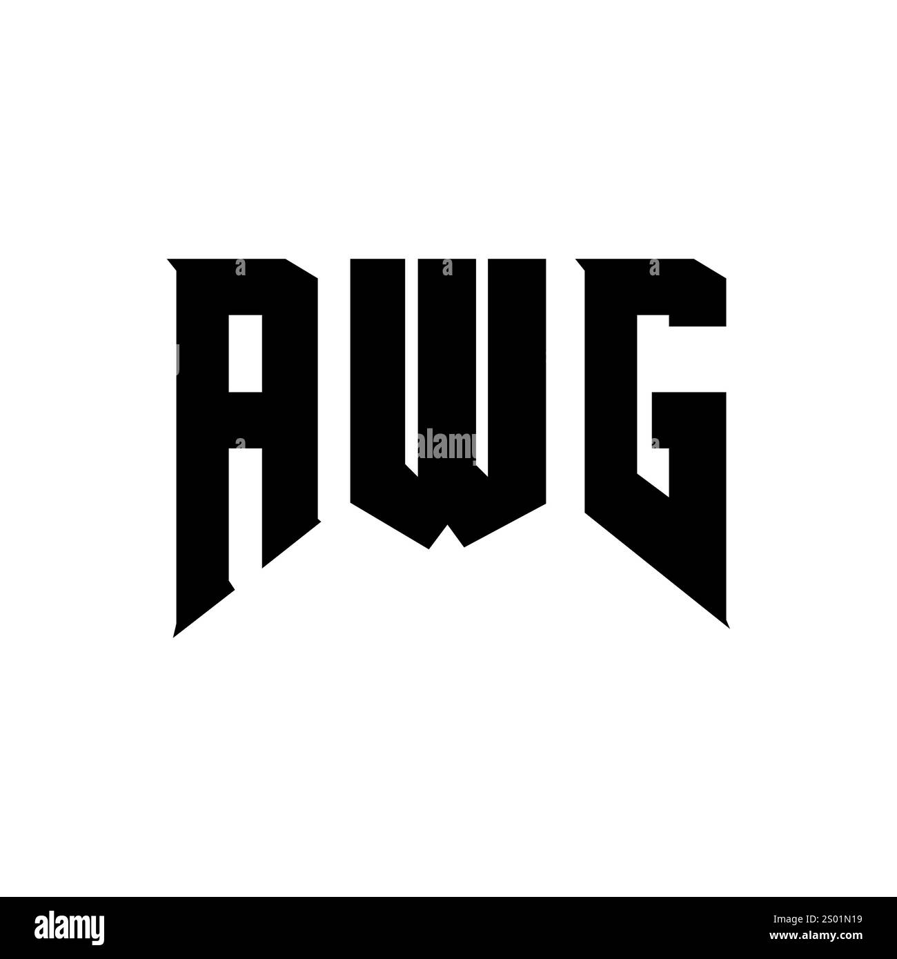 AWG letter logo design for technology company. AWG logo design black ...
