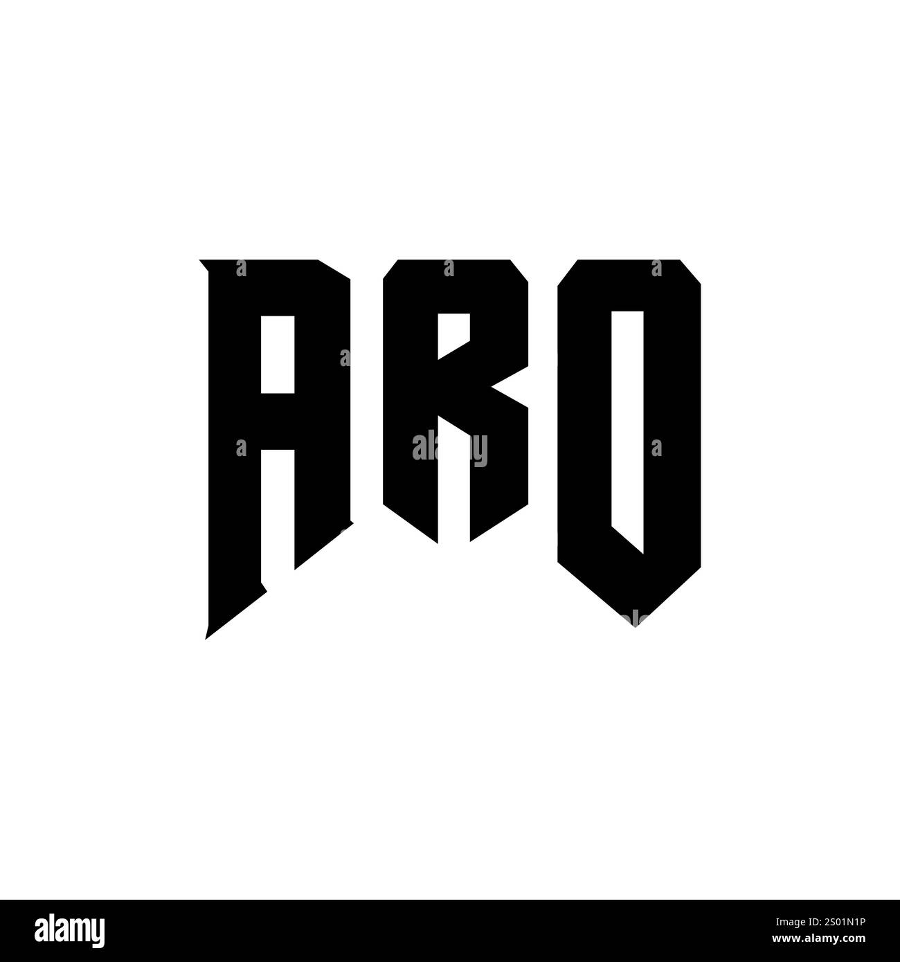 ARO letter logo design for technology company. ARO logo design black ...