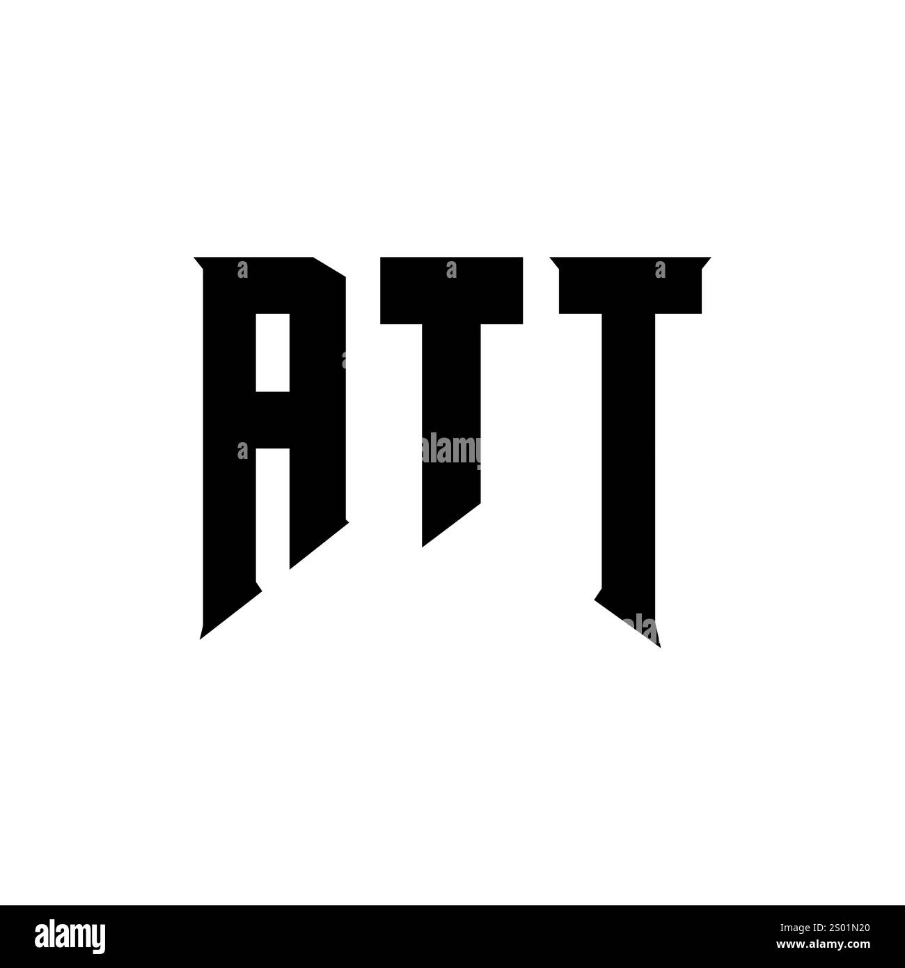 ATT letter logo design for technology company. ATT logo design black ...